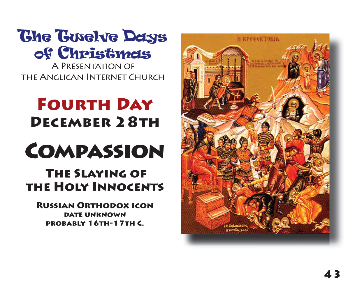 Twelve Days of Christmas – 4th Day – Dec. 28th – COMPASSION – Anglican ...